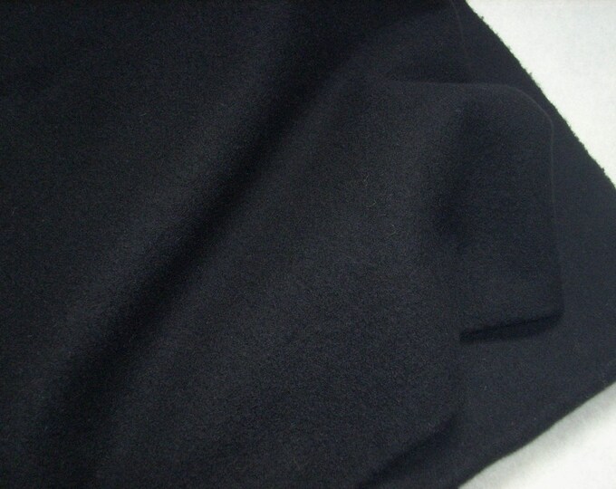 BLACK Wool Blend Fabric One Quarter Yard of Felted 82% Wool - Etsy