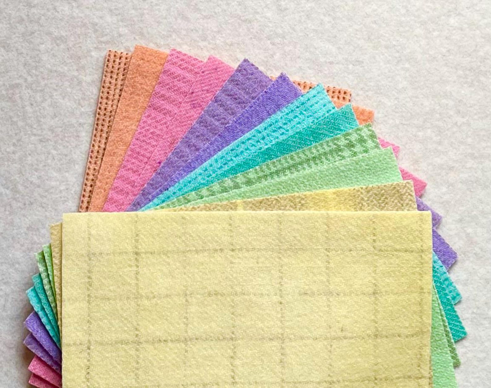 Hand Dyed Wool Felt, SPRING Applique Pack, 12 Pieces of Hand Dyed Wool ...