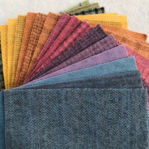 Hand Dyed Wool Felt, INDIAN SUMMER Applique Pack, 18 Pieces of Hand ...