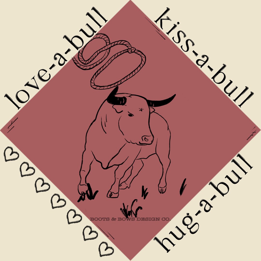 Love-a-bull Western Valentine Graphic | Roping Valentine | Cowgirl ...