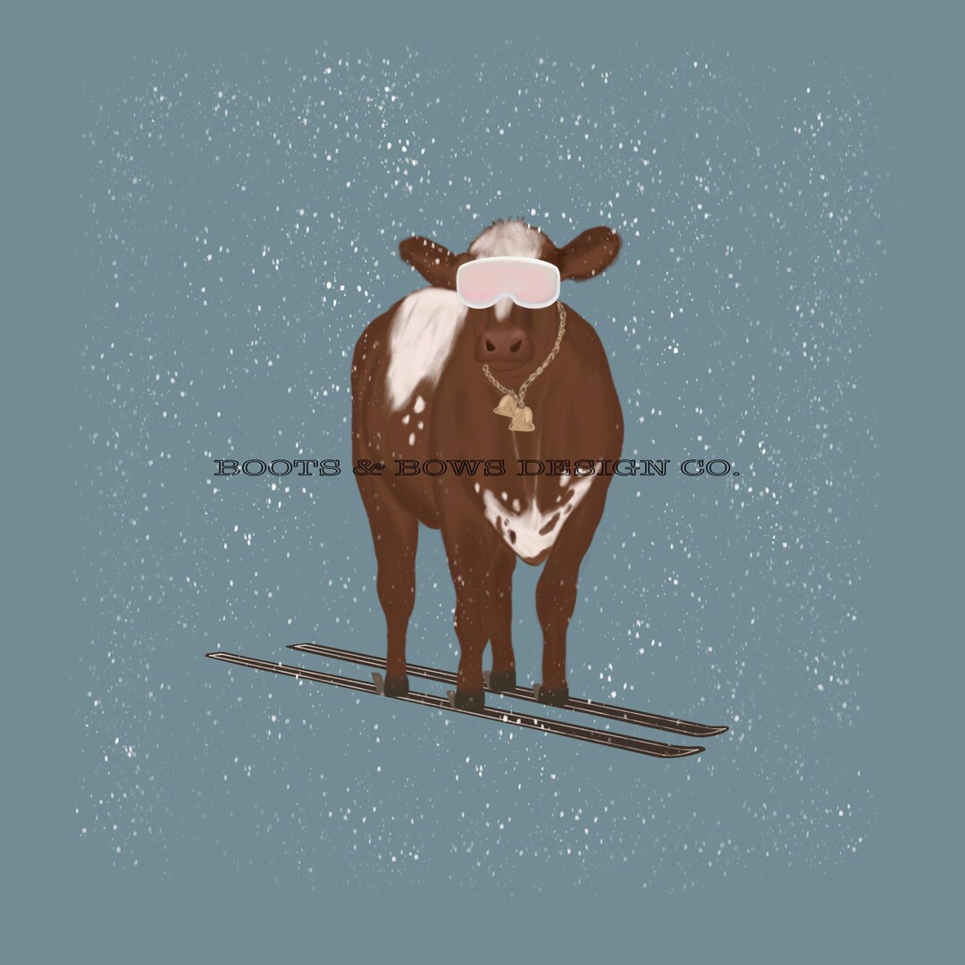 The Skiing Cow | Herd There's Fresh Powder | My Favorite Trail is the ...