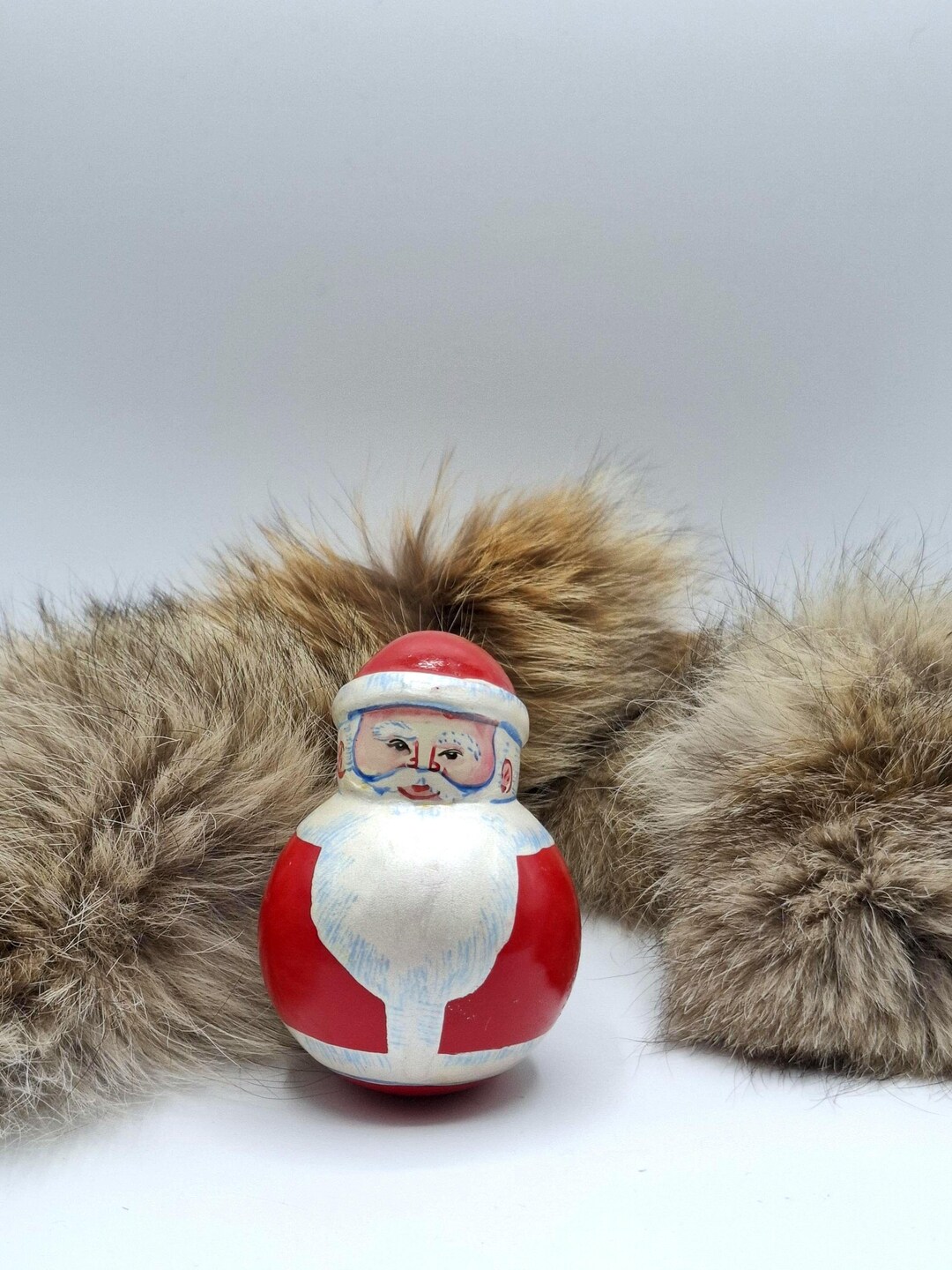 Vintage Roly Poly Santa - Etsy