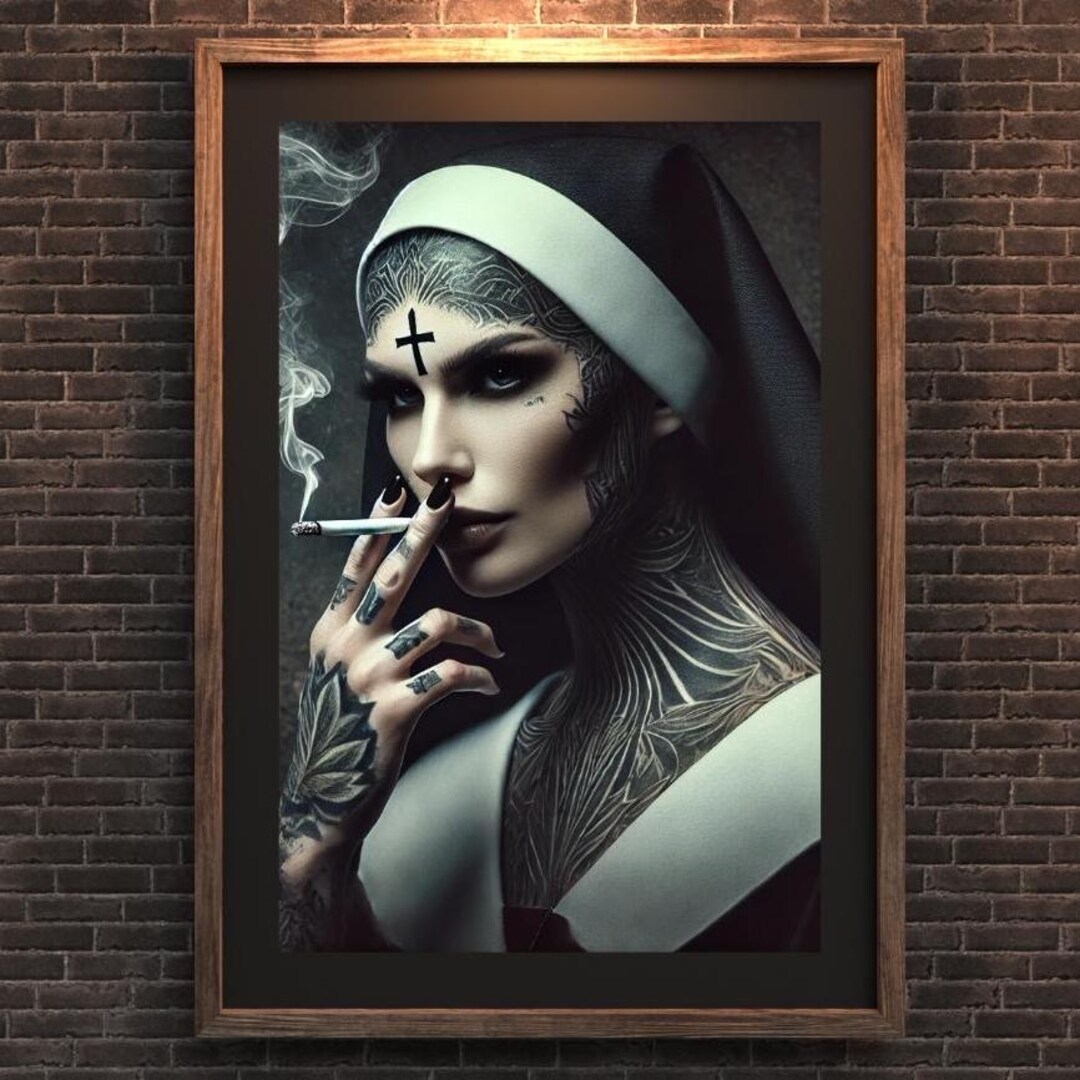 Gothic Art Portrait, Nun Art, Visual Art, Digital Arts, Home Decor, AI ...