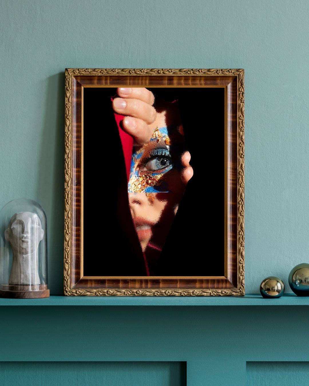Abstract Portrait Art, Surrealist Wall Art, Modern Face Art ...