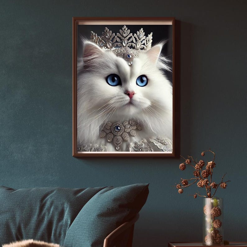 Princess Cat, Cat Art Portrait, Cat Art, Visual Art, Digital Arts, Home ...