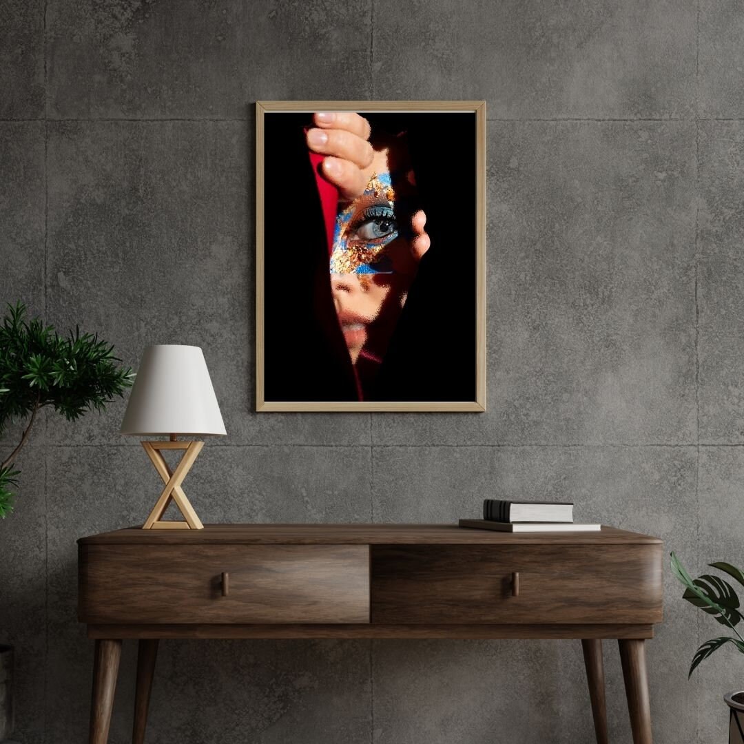 Abstract Portrait Art, Surrealist Wall Art, Modern Face Art ...