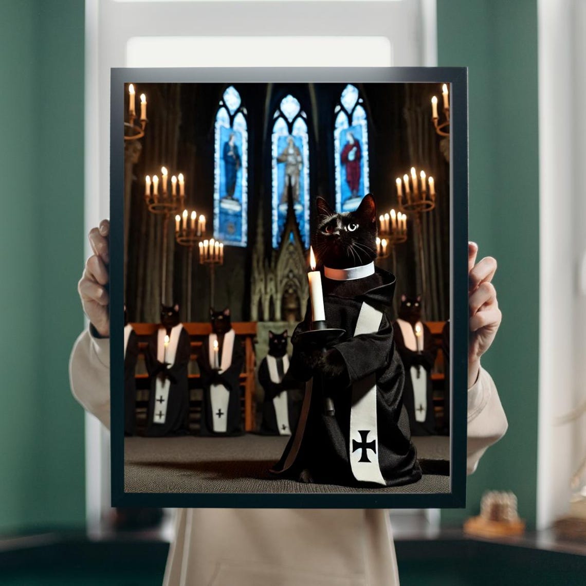 Mysterious Cats, Gothic Art Portrait, Cat Art, Visual Art, Digital Arts ...