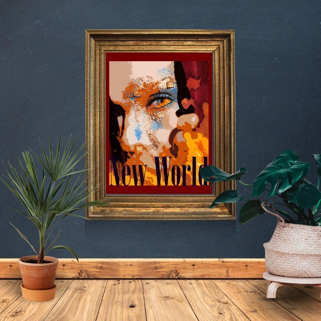 Digital Art Portrait, Digital Product, Futuristic Face Art, Modern ...