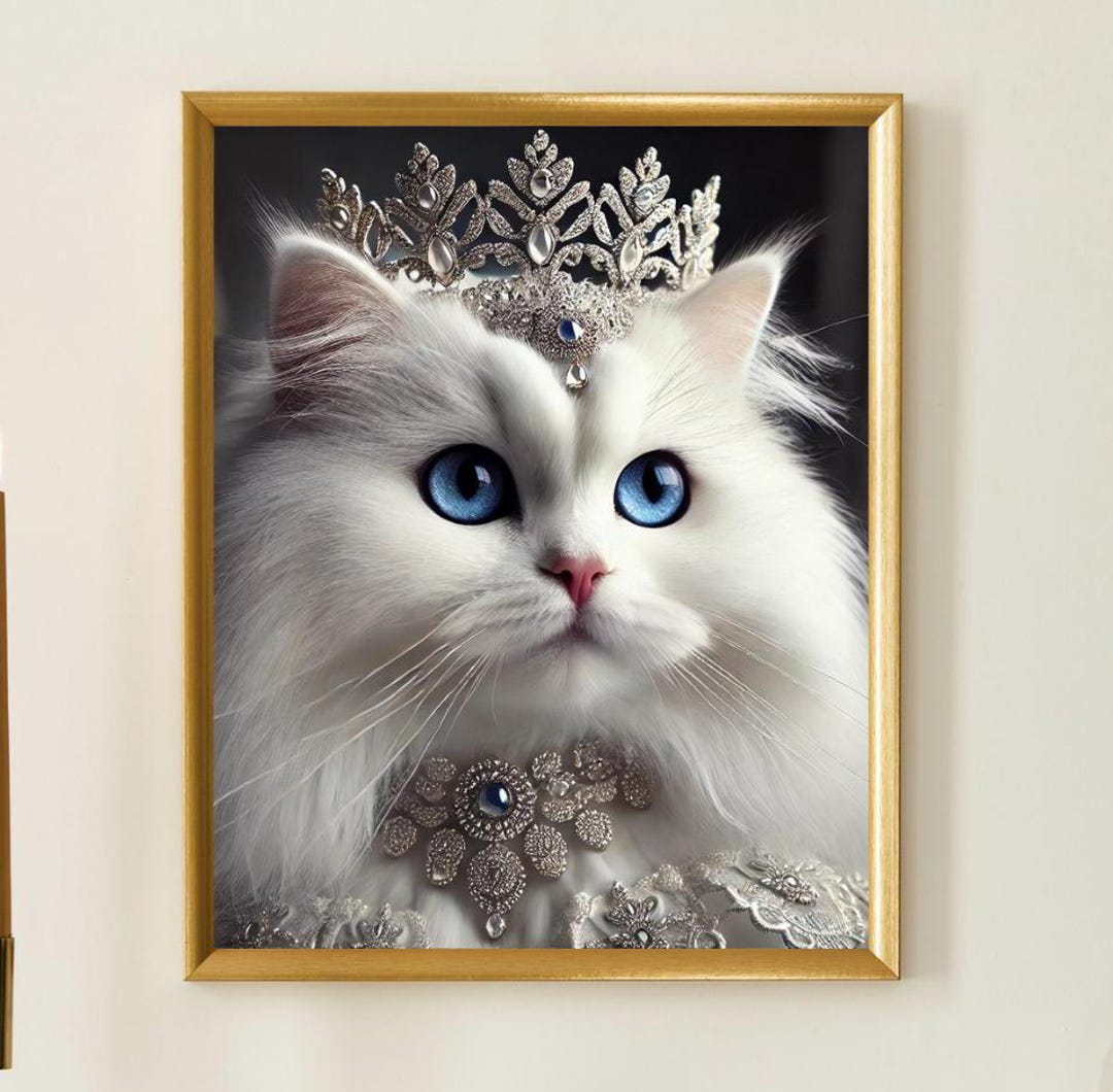 Princess Cat, Cat Art Portrait, Cat Art, Visual Art, Digital Arts, Home ...