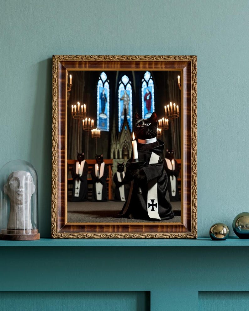 Mysterious Cats, Gothic Art Portrait, Cat Art, Visual Art, Digital Arts ...