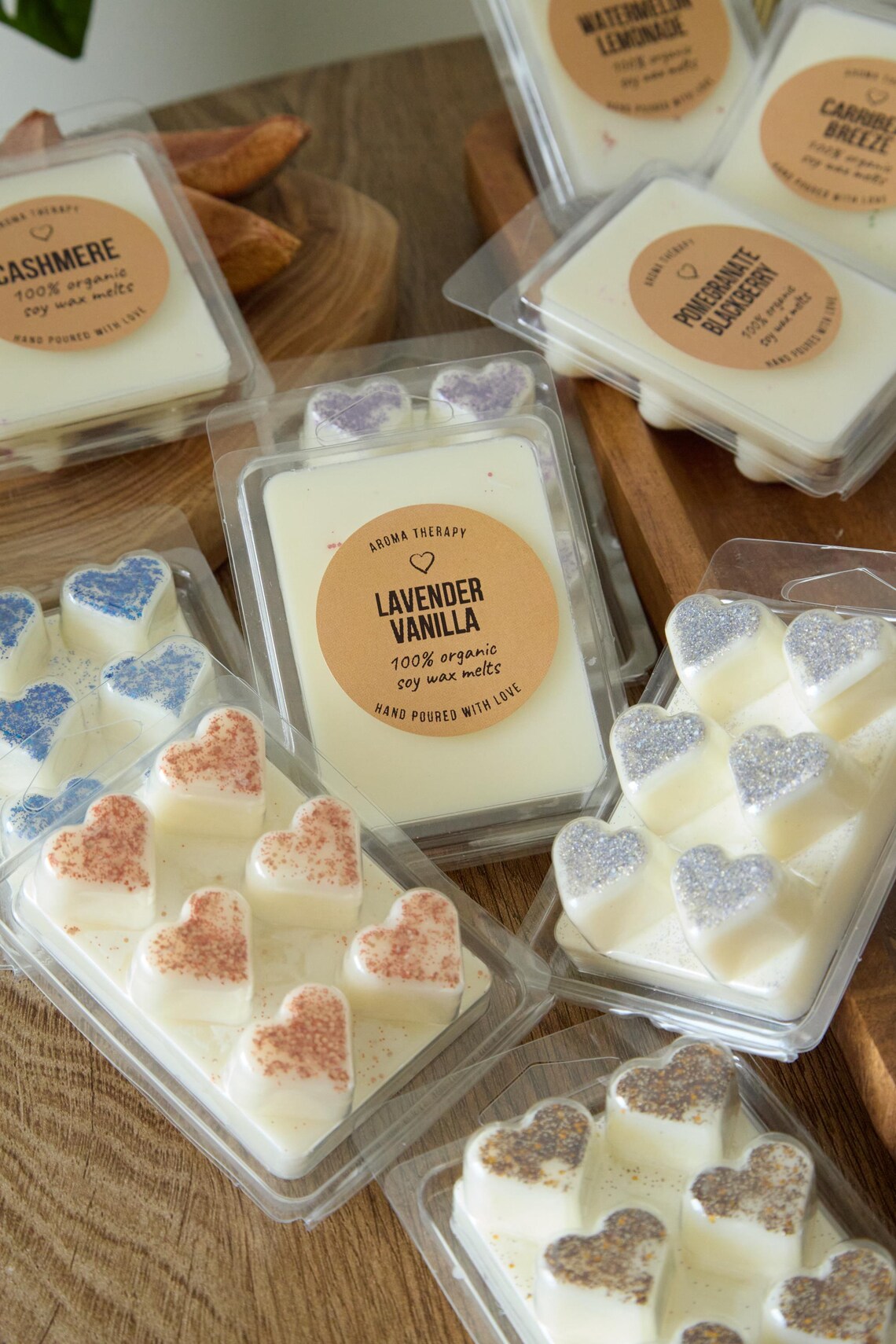 Scented Heart Wax Melts: Organic Soy, Strong Aromatherapy - Etsy