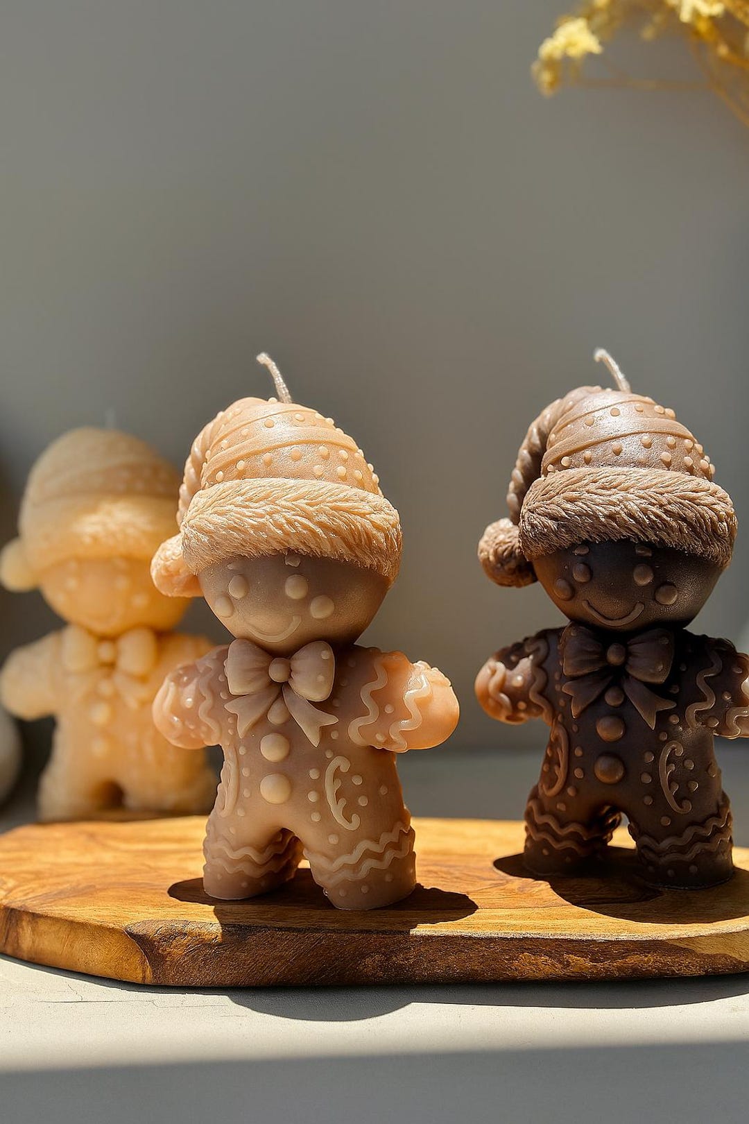 Gingerbread Man Christmas Candle: Holiday Soy Wax Decor - Etsy