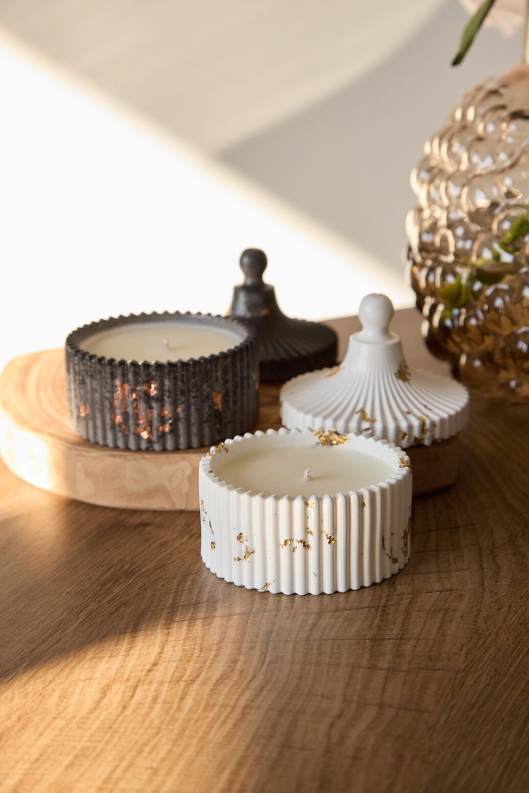 Tobacco Vanilla Scented Mini Candle Hand-poured Candle Minimalist ...