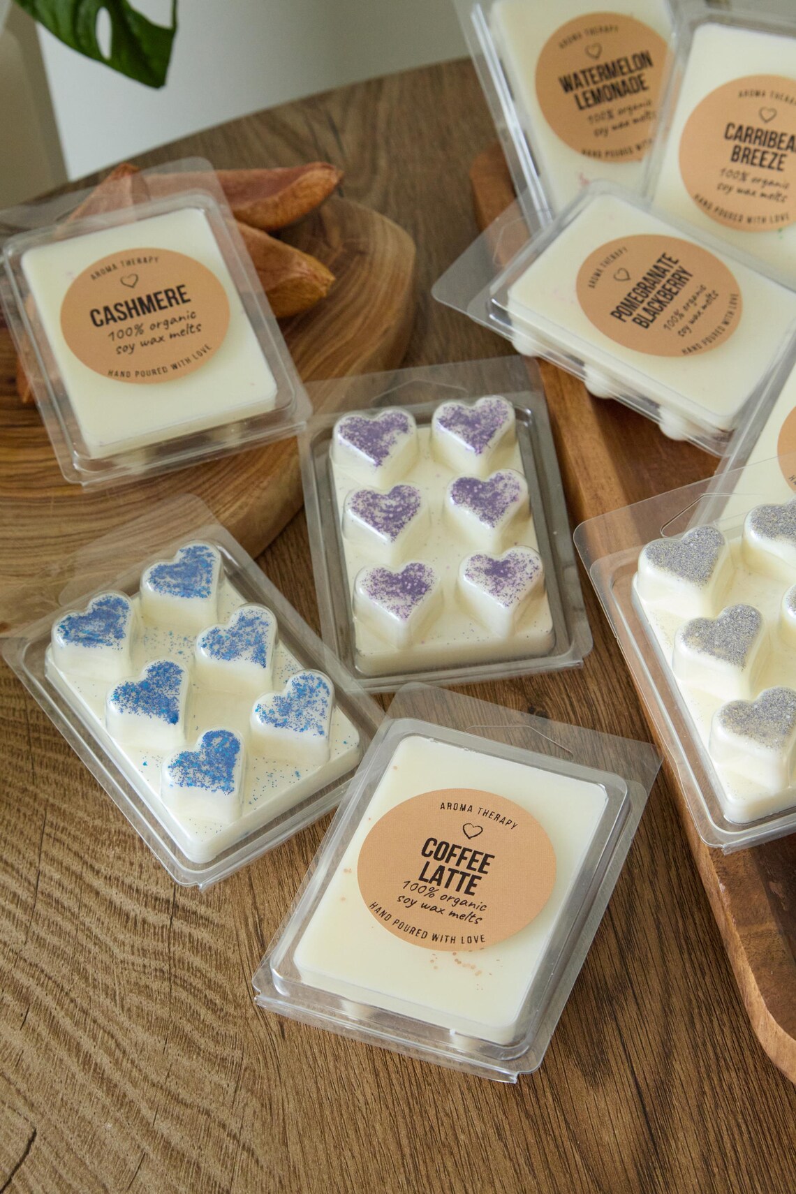 Scented Heart Wax Melts: Organic Soy, Strong Aromatherapy - Etsy