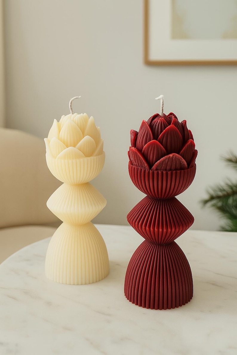 Lotus Flower Soy Candle: Zen Spiritual Home Decor - Etsy