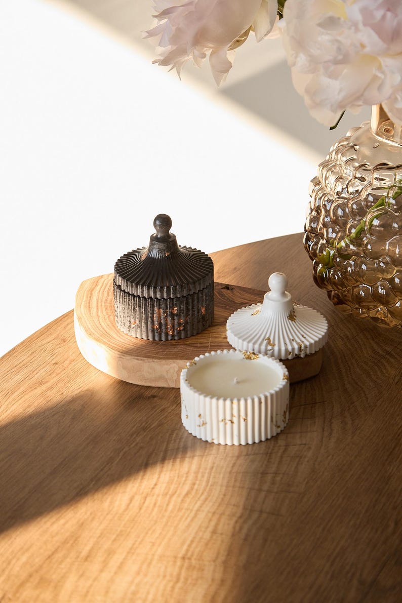 Tobacco Vanilla Scented Mini Candle Hand-poured Candle Minimalist ...