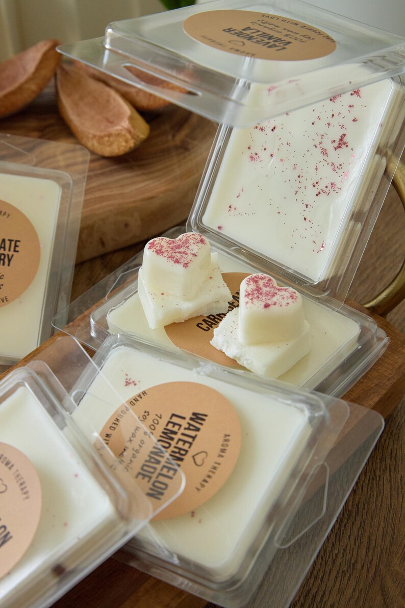 Scented Heart Wax Melts: Organic Soy, Strong Aromatherapy - Etsy