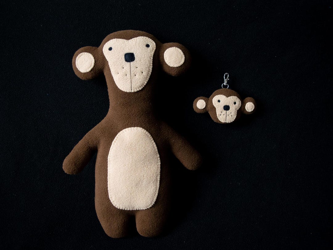 Monkey Stuffed Animal and Keychain - Etsy