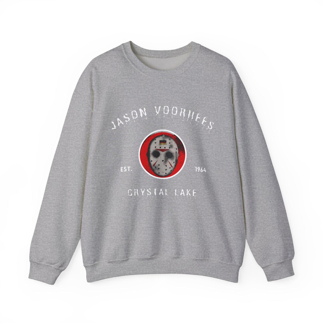Jason Voorhees Crystal Lake Sweatshirt, Horror Movie Halloween Sweater ...