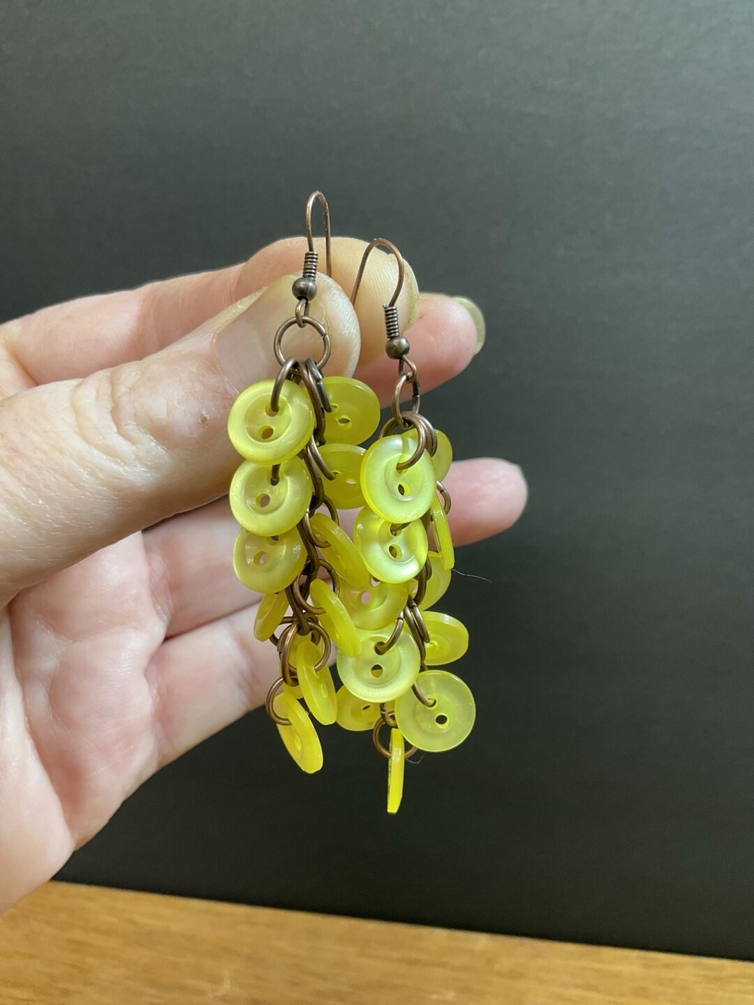 Handmade Upcycled Vintage Button Earrings, Upcycled Vintage Button ...