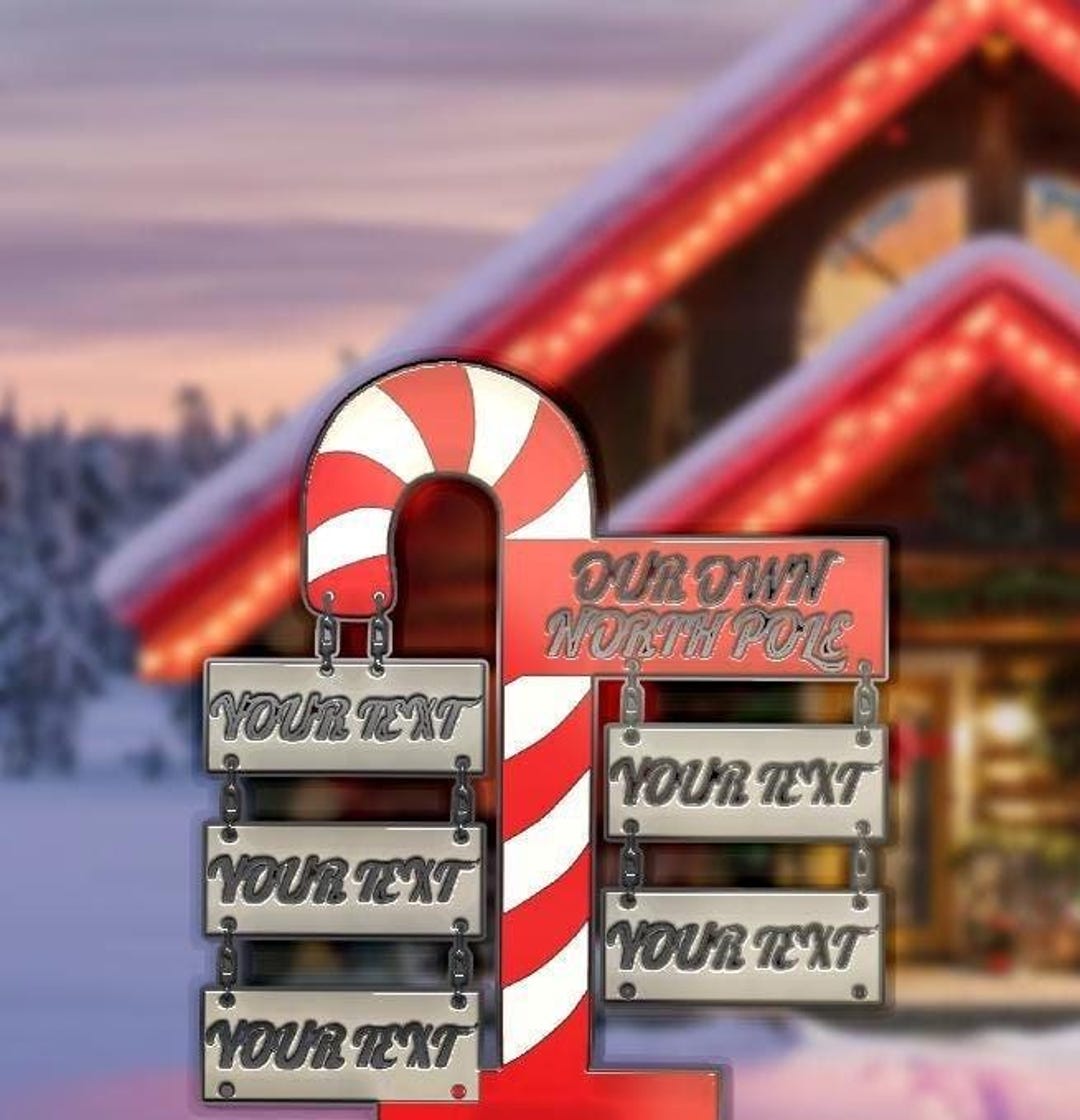 CUSTOM CANDY CANE | Christmas Decoration for Lawn | Our Own North Pole ...