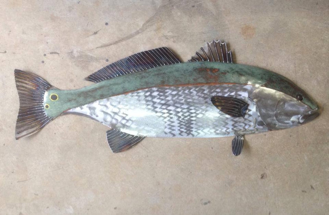 Redfish 35in Wall Art Metal Sculpture Beach Coastal Art | Etsy