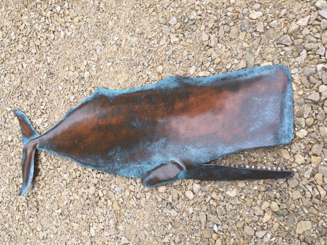 Whale Metal Wall Sculpture 32in Long Lodge Coastal Cottage Cabin Art ...