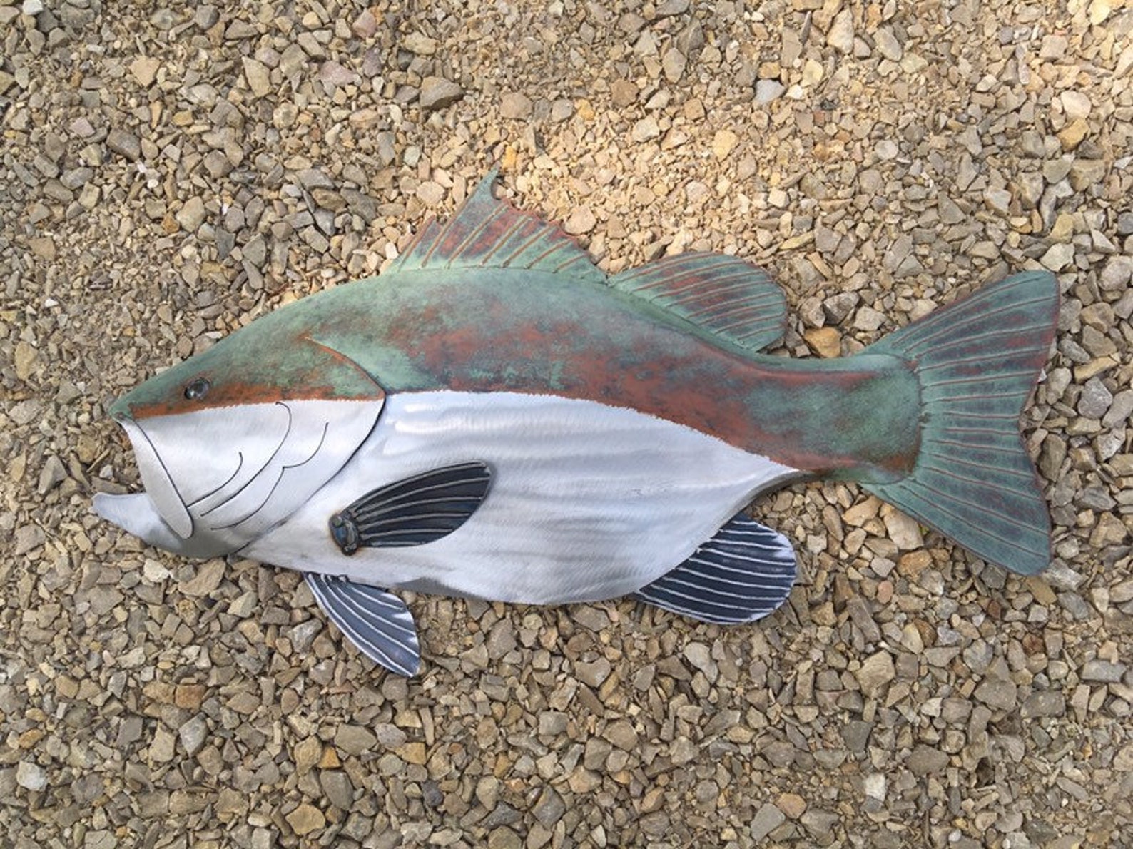 Largemouth Bass 24in Metal Wall Sculpture Lodge Cottage Cabin | Etsy