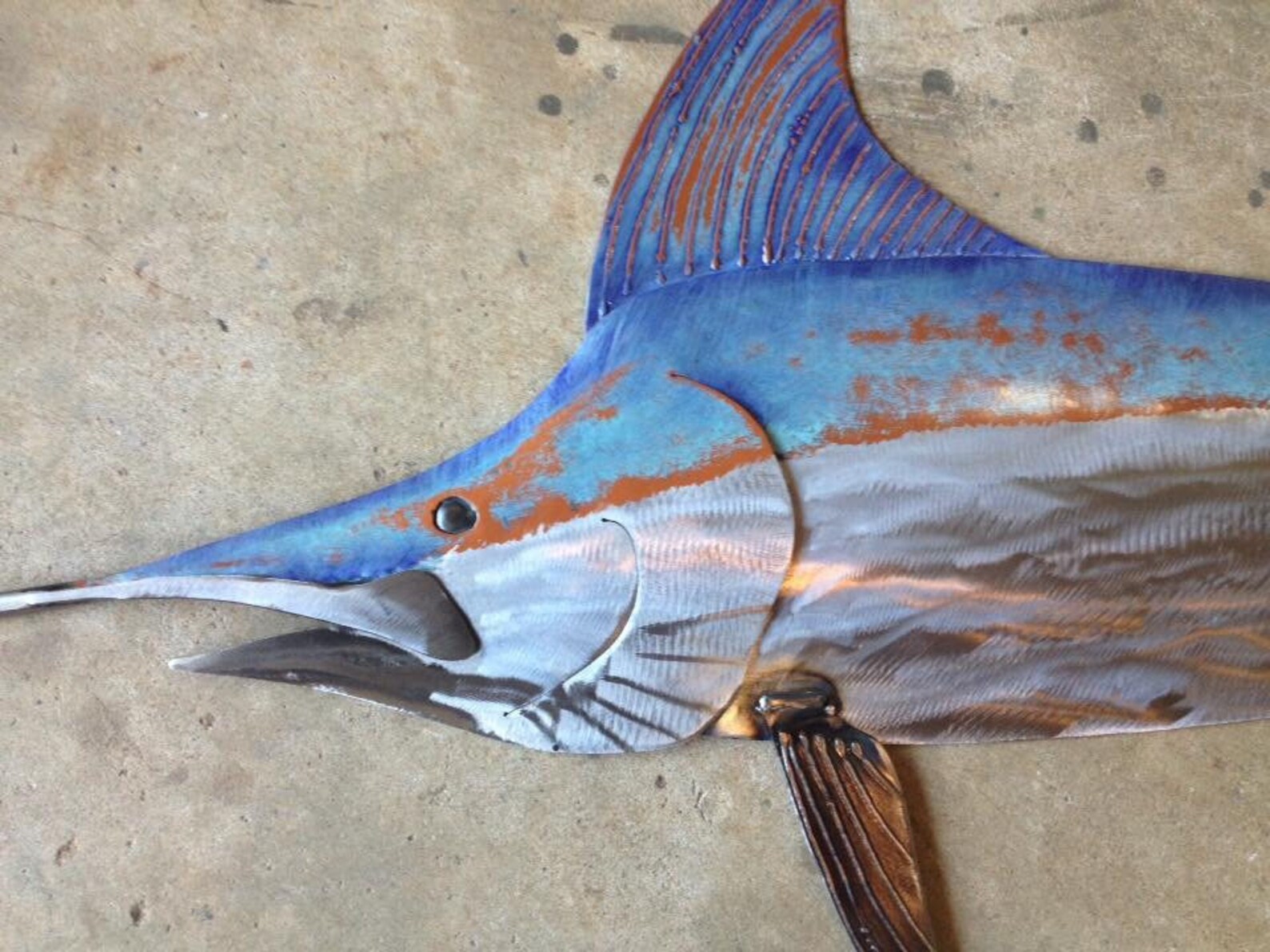 Sword Fish 48in Metal Wall Art Fish Sculpture Handmade Beach - Etsy