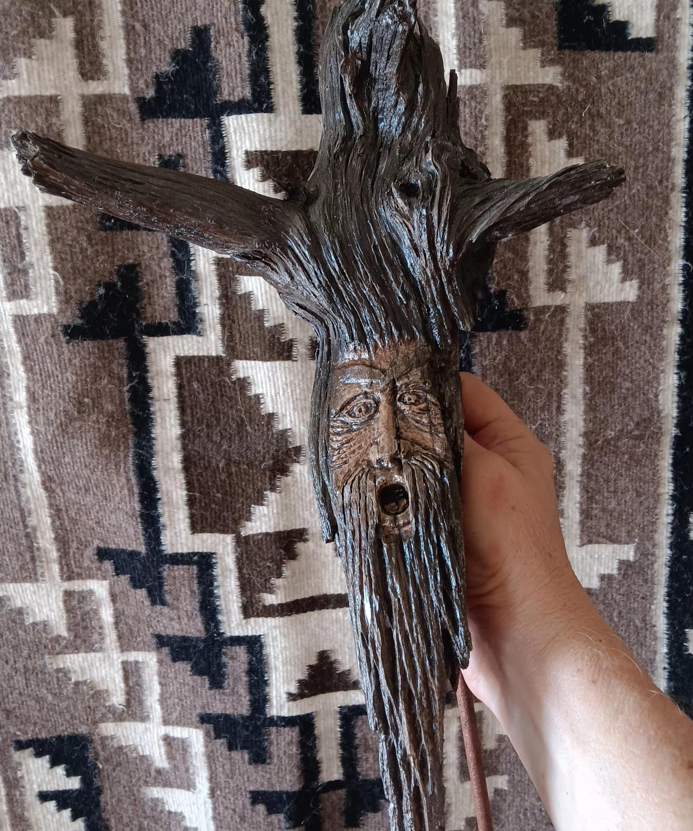 Pinion Howler: Hand-carved Old Mans Face in Pinion Pine - Etsy