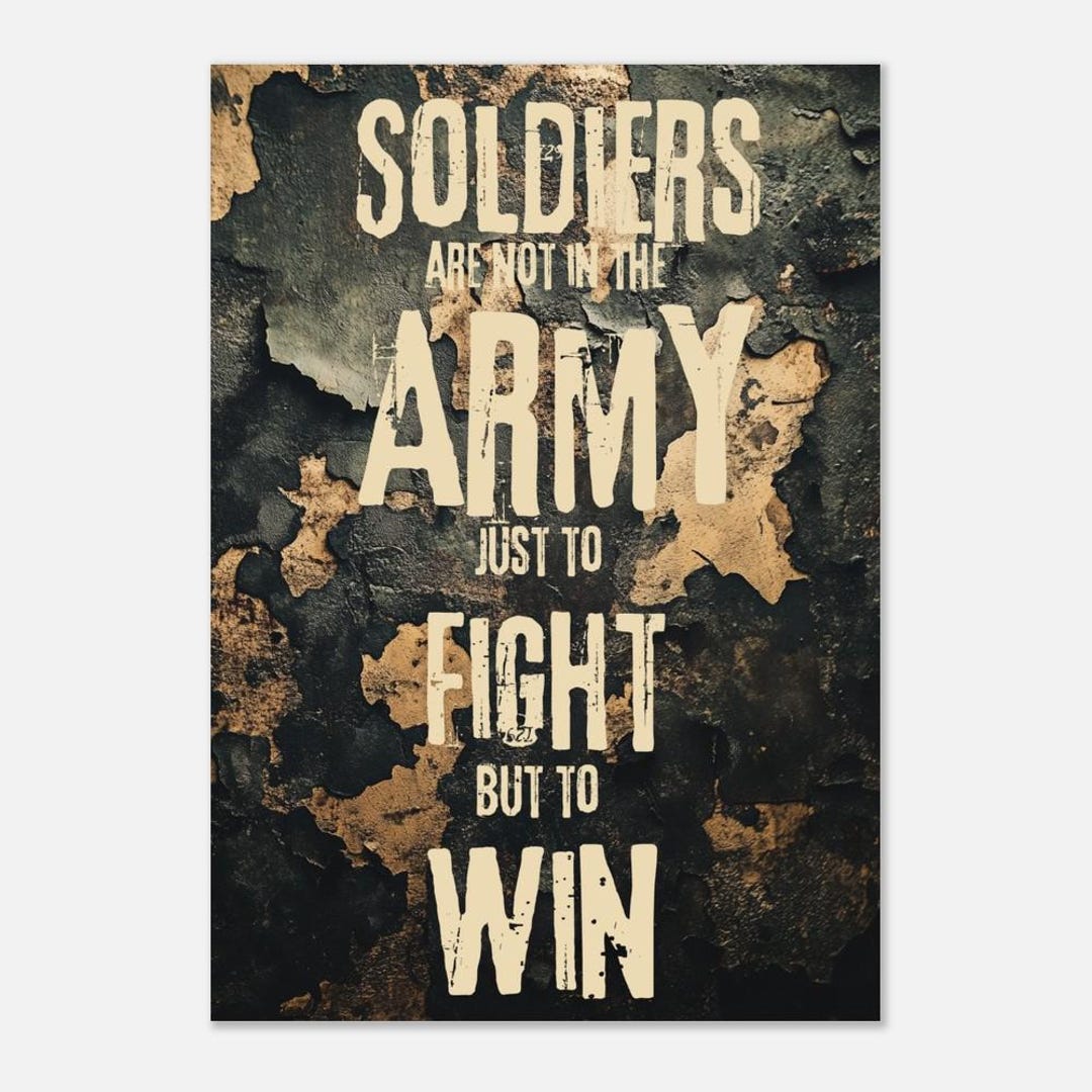 Army Fight to Win Motivational Army Poster Paper Poster - Etsy