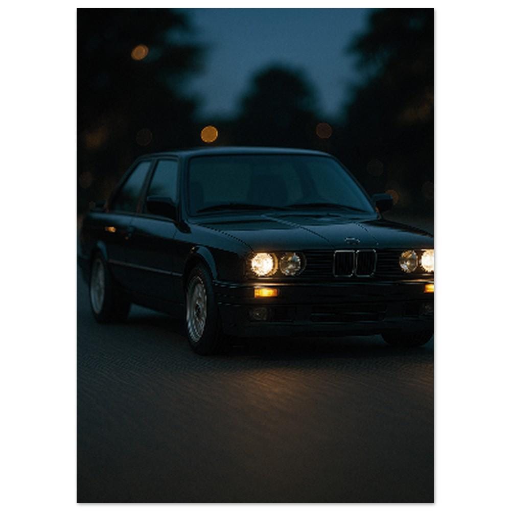 BMW E30 Night Drive Poster – Cinematic Car Art Print - Etsy