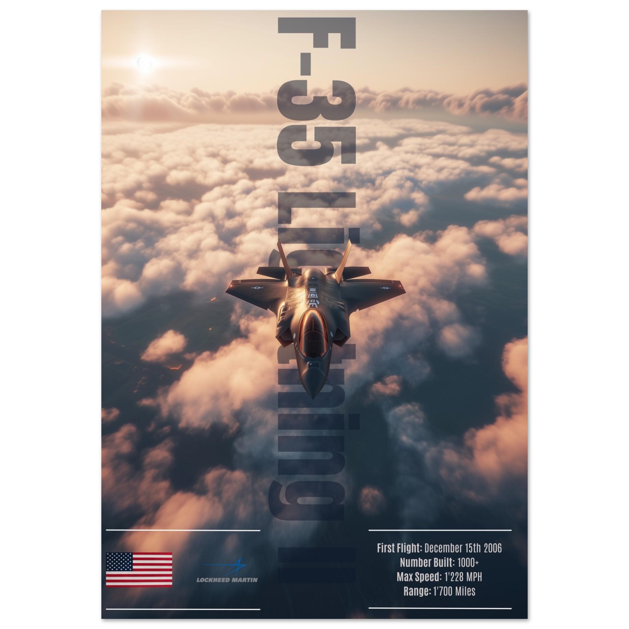 F-35A Lightning II Technical Poster - Etsy