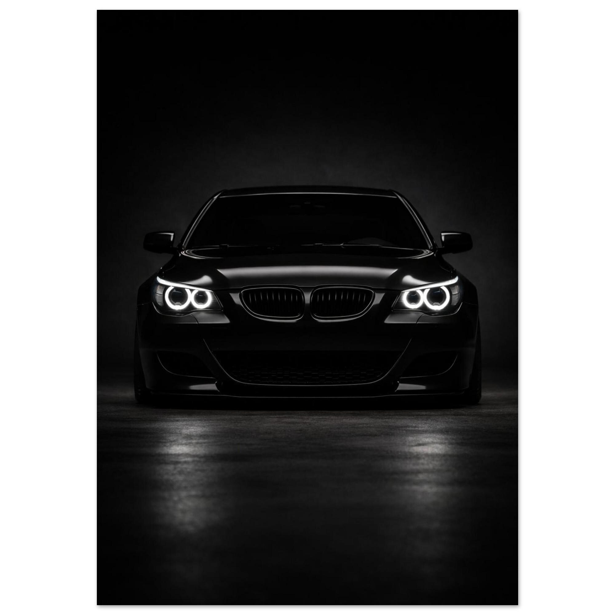 BMW E60 Wall Art Poster – Dark Front View Automotive Print - Etsy