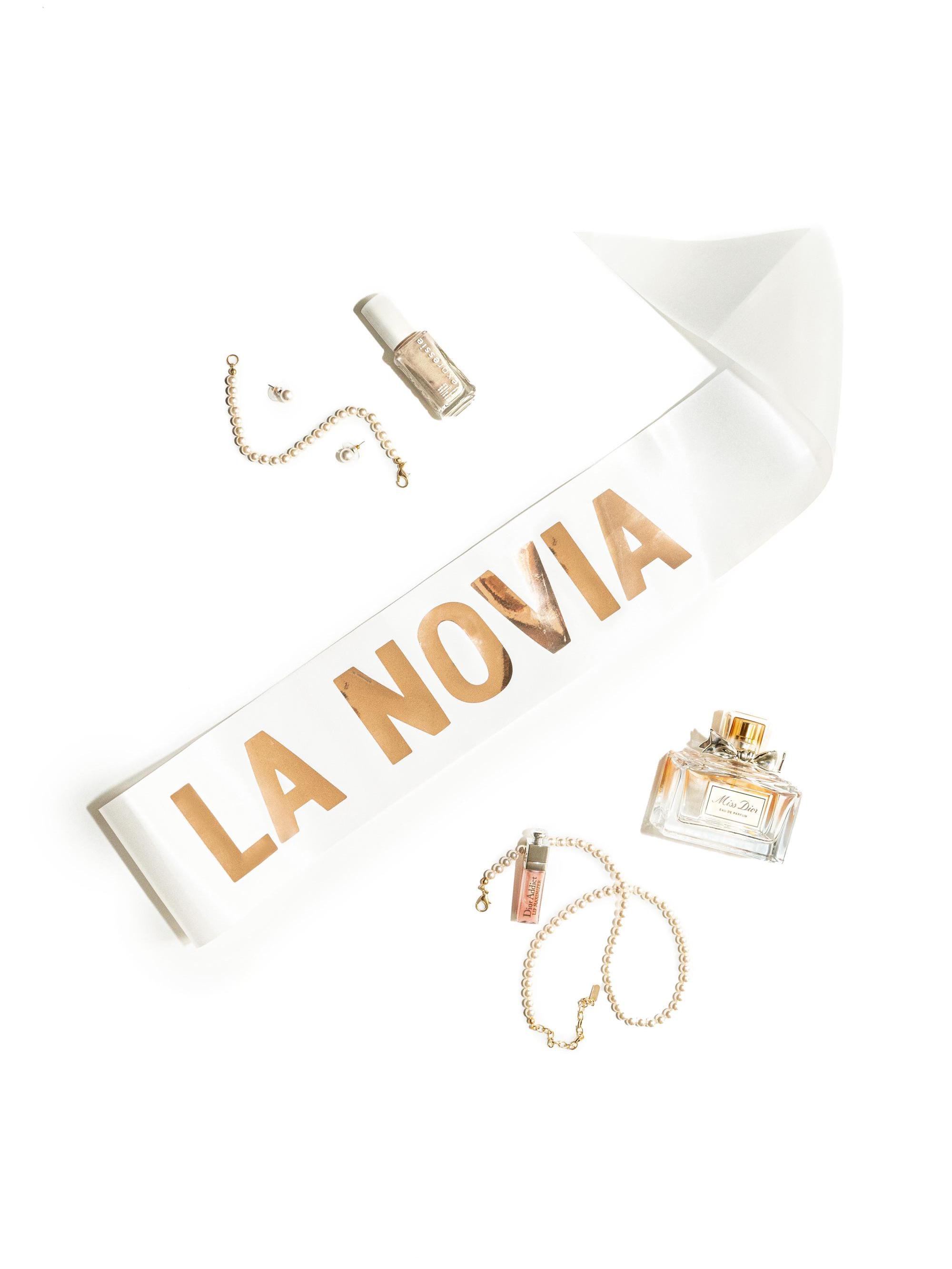 Latina Bride, La Novia Headband and Sash Bundle, Latina Wedding, Latina ...