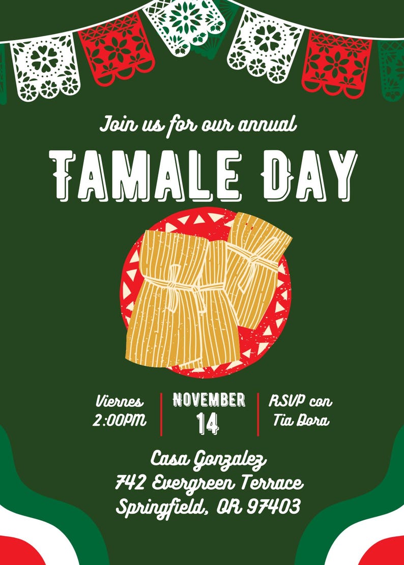 Tamale Day Party Invitation / Tamalada Party Invite - Etsy