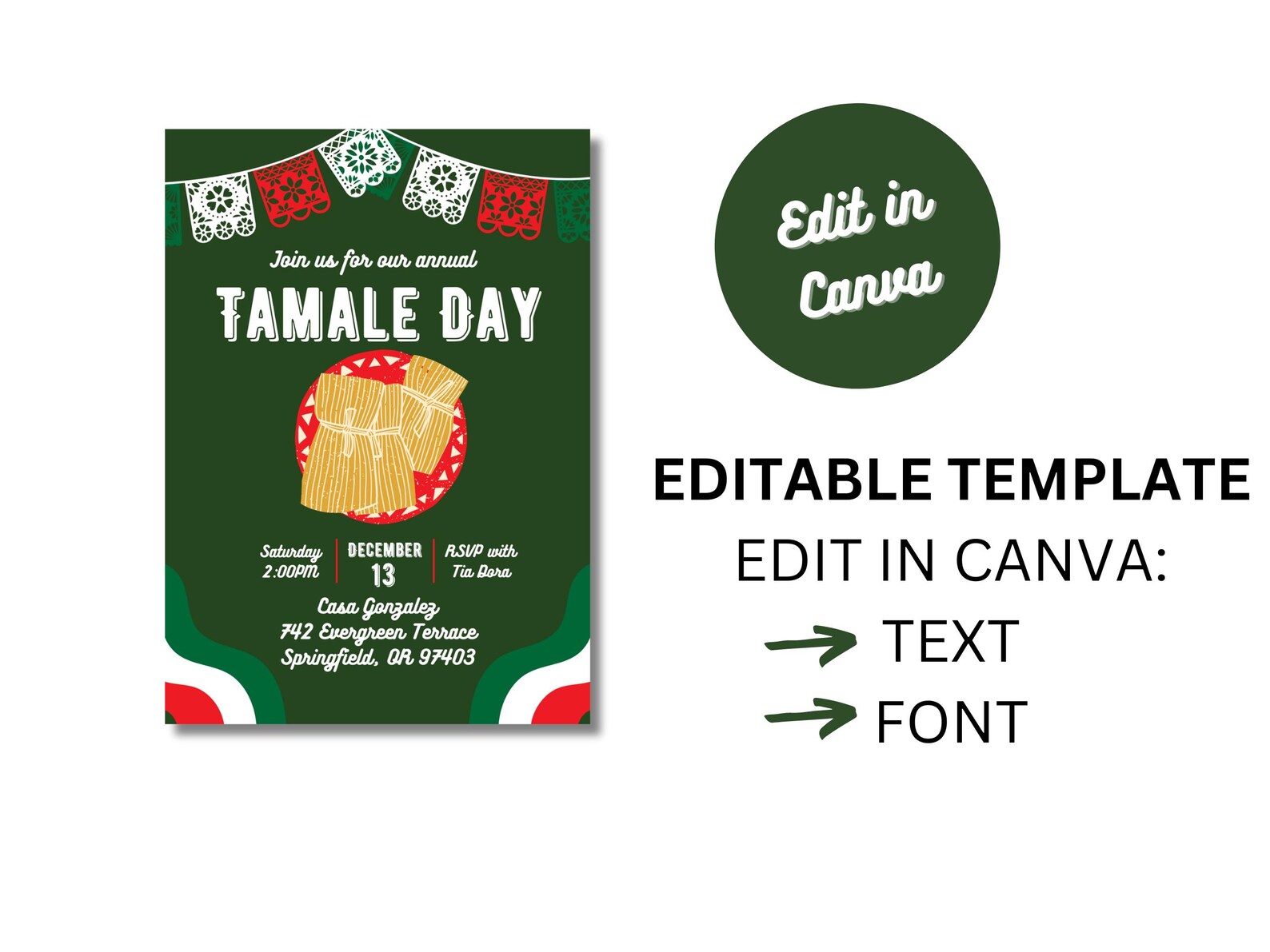 Tamale Day Party Invitation / Tamalada Party Invite - Etsy