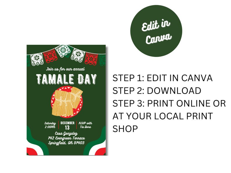 Tamale Day Party Invitation / Tamalada Party Invite - Etsy