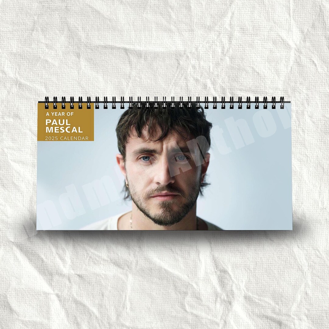Paul Mescal 2025 Desktop Calendar, Actor Fan Gift, TV Show Calendar ...