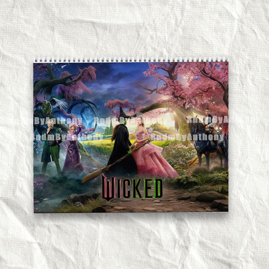 Wicked 2025 Calendar, Monthly Planner for Fans, Magical Wall Decor ...