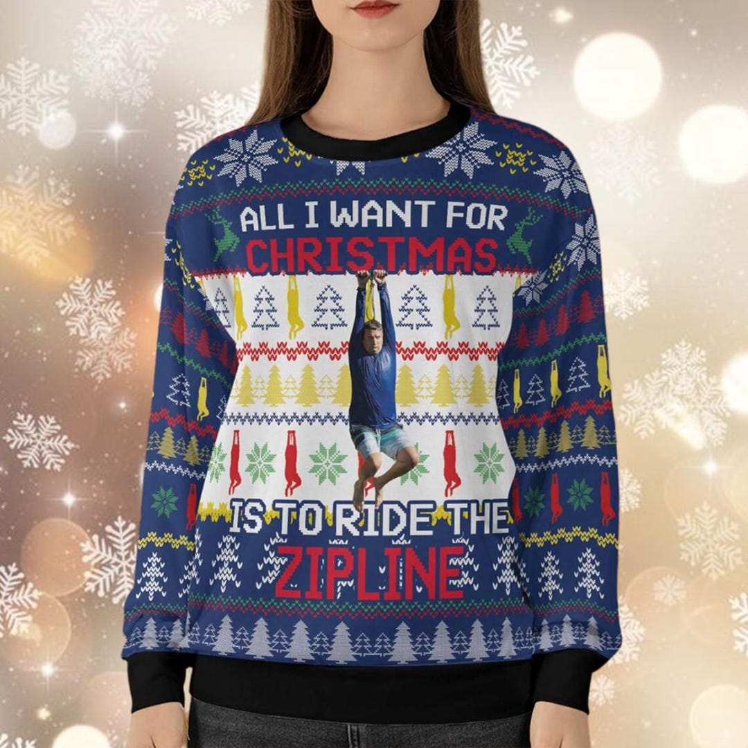 Tim Robinson Meme Christmas Ugly Sweater Tim Robinson Zipline Meme All ...