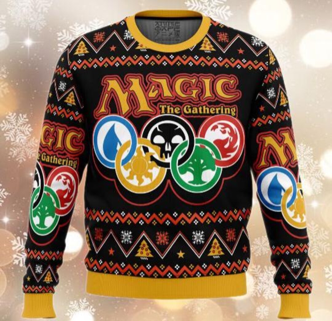 Arena the Gathering Ugly Sweater, Magic Christmas Sweatshirt, Christmas ...