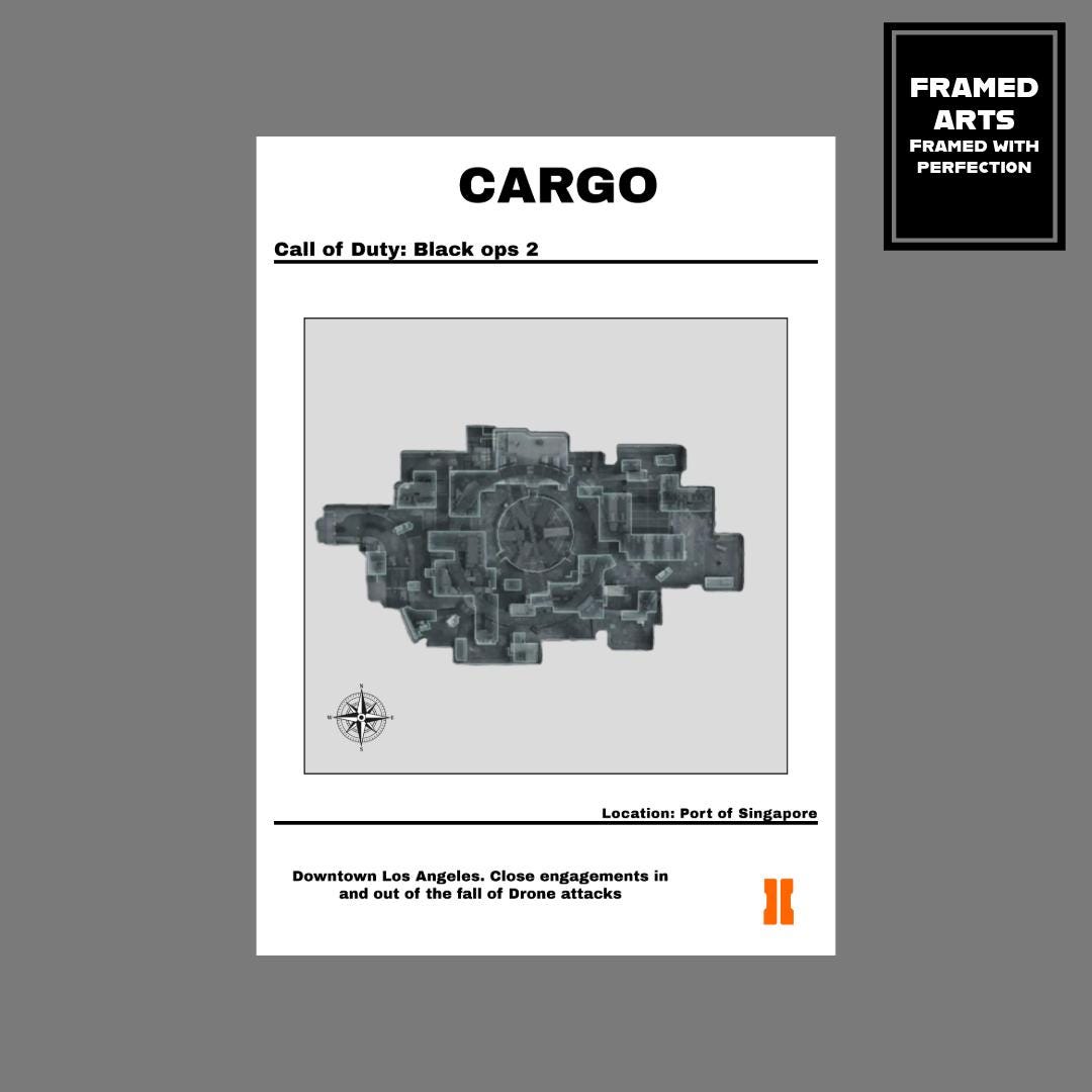 Call of Duty Black Ops 2 Cargo Map Art A4 PDF Download - Etsy