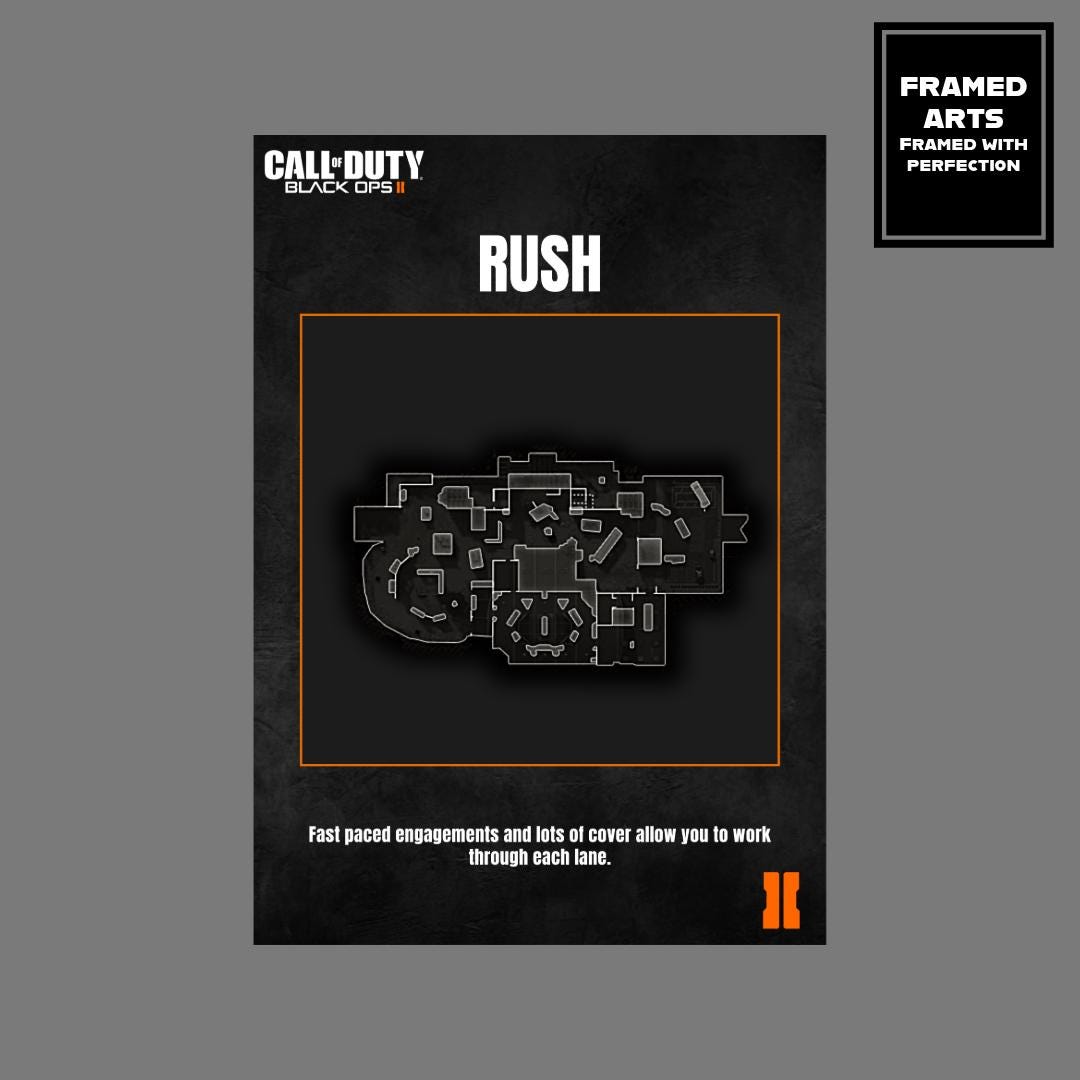 Call of Duty Black Ops 2 Map Poster Rush - Etsy
