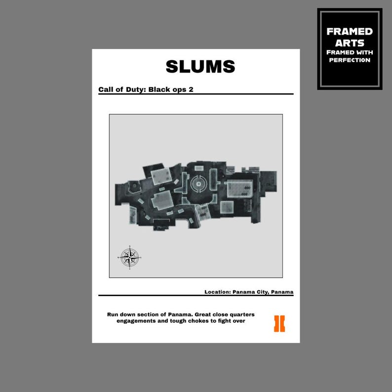 Call of Duty Black Ops 2 Slums Map Art A4 PDF Download - Etsy