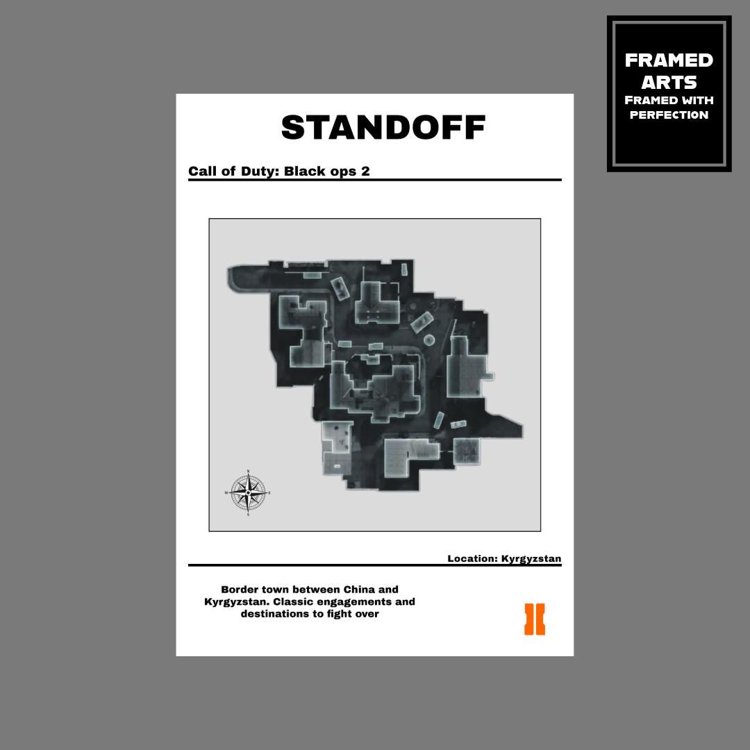 Call of Duty Black Ops 2 Standoff Map Art A4 PDF Download - Etsy