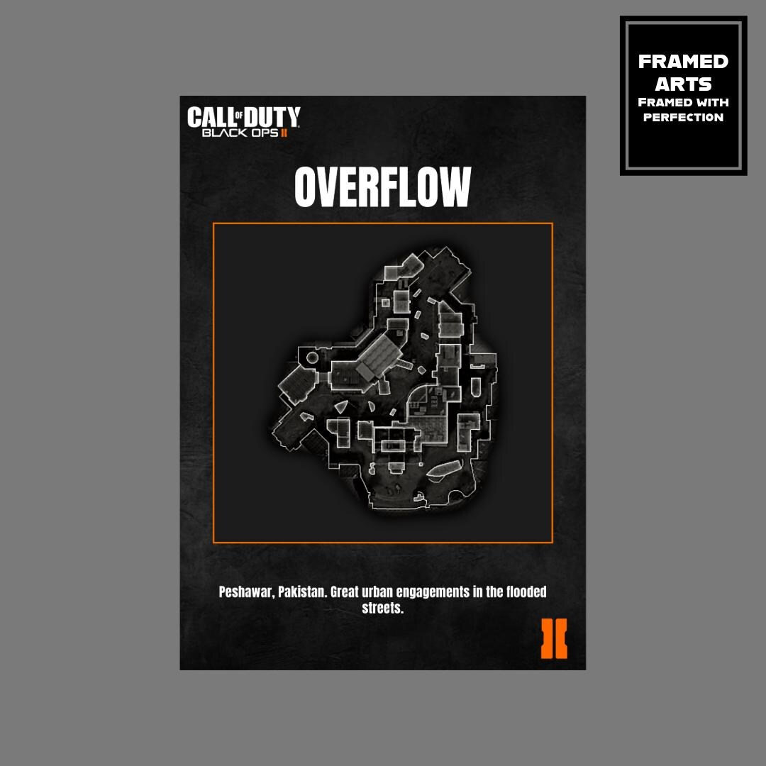 Call of Duty Black Ops 2 Map Poster Overflow - Etsy