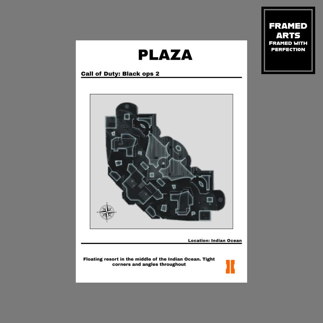 Call of Duty Black Ops 2 Plaza Map Art A4 PDF Download - Etsy