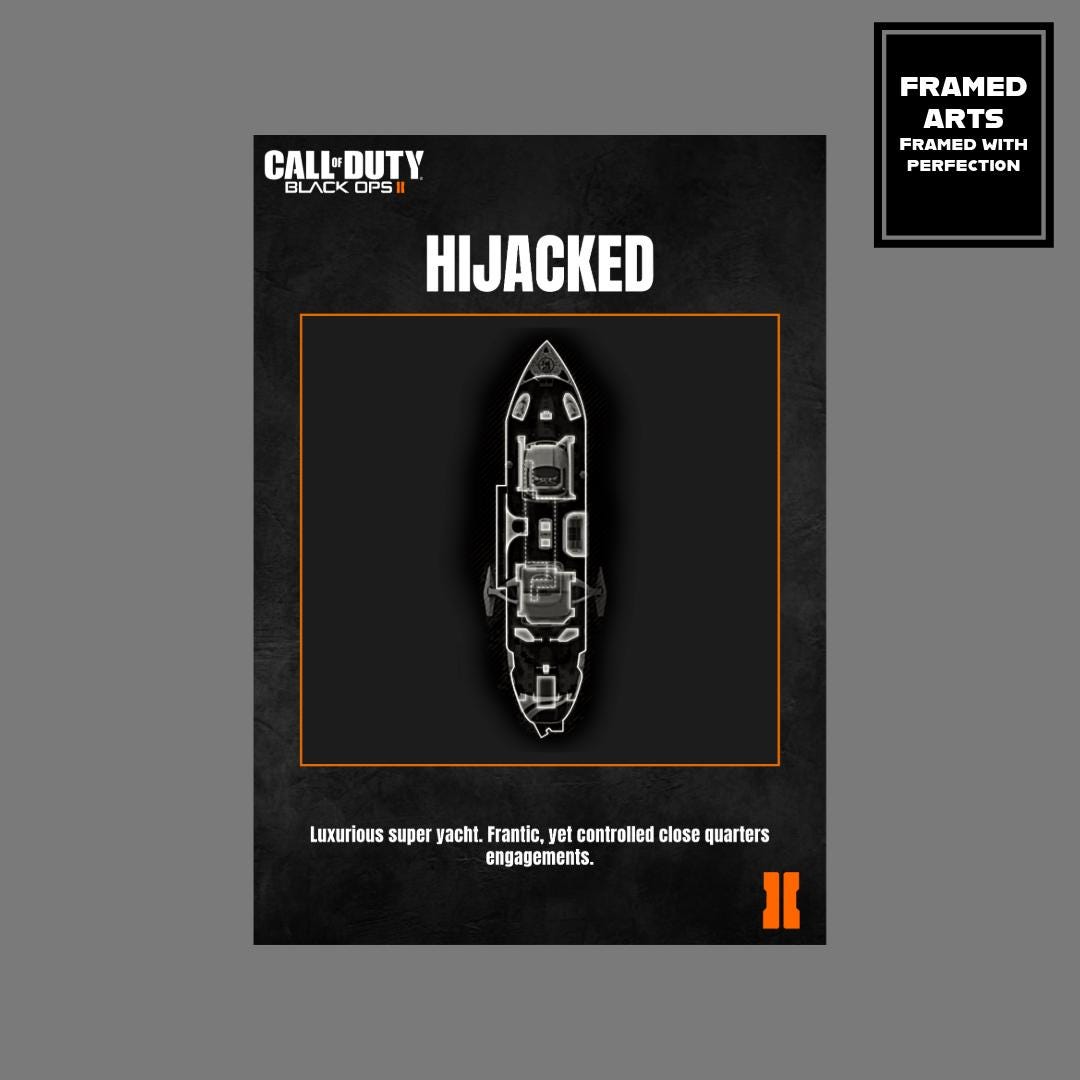 Call of Duty Black Ops 2 Map Poster Hijacked - Etsy UK