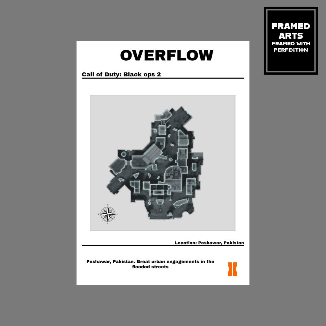 Call of Duty Black Ops 2 Overflow Map Art A4 PDF Download - Etsy
